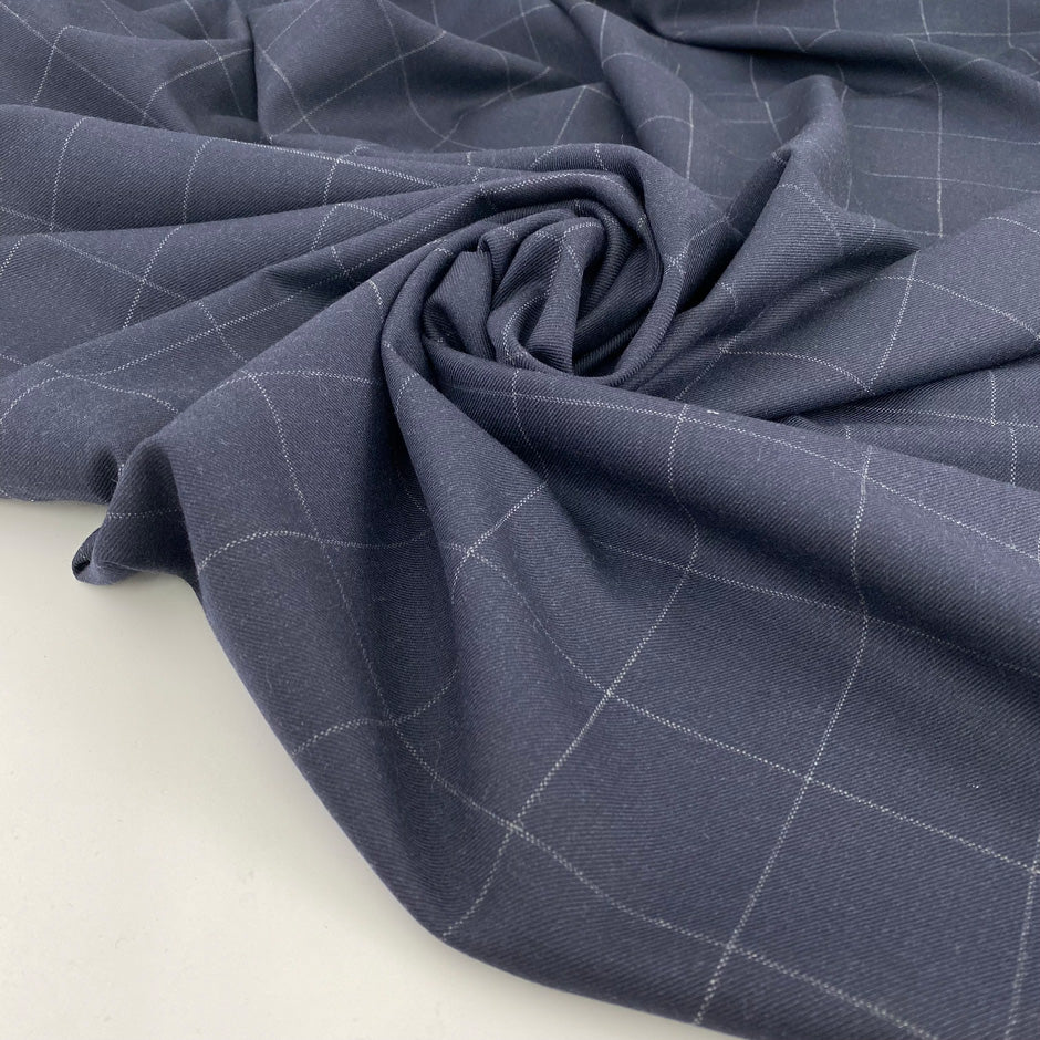 Virgin Wool Gabardine Plaid – EVA re-source