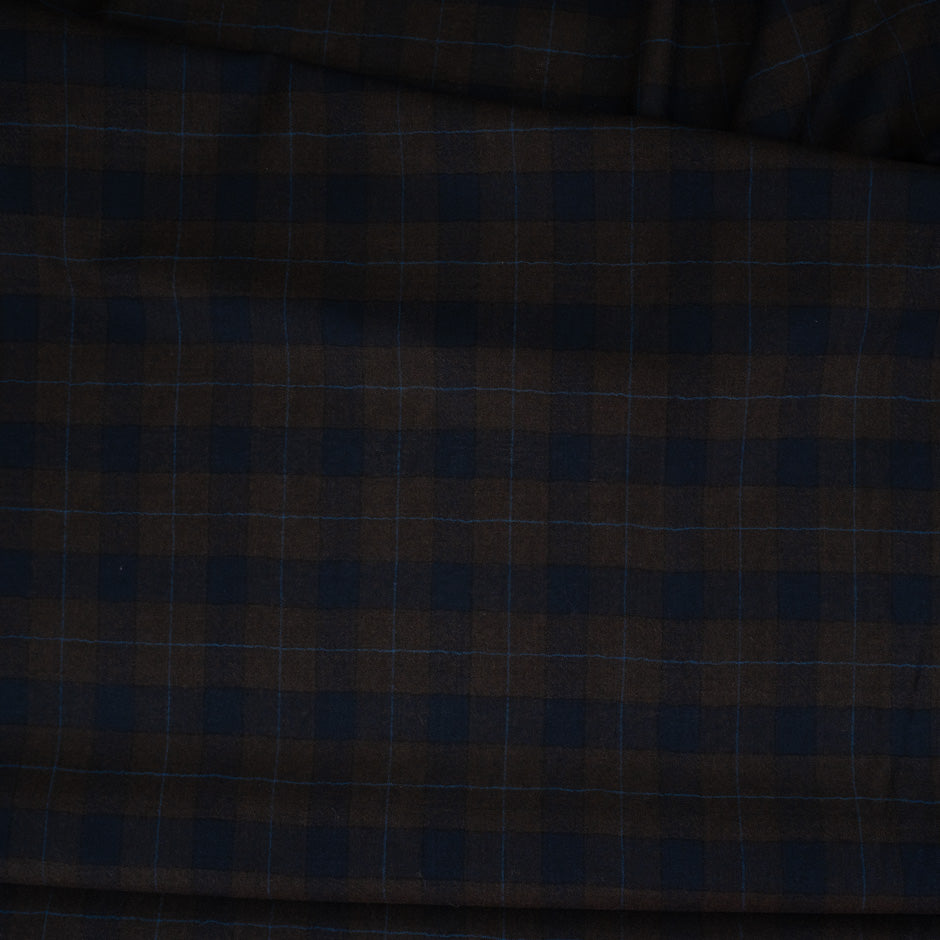 Blue And Brown Virgin Wool Canvas – EVA re-source