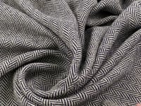 Beige and blue wool herringbone – EVA re-source