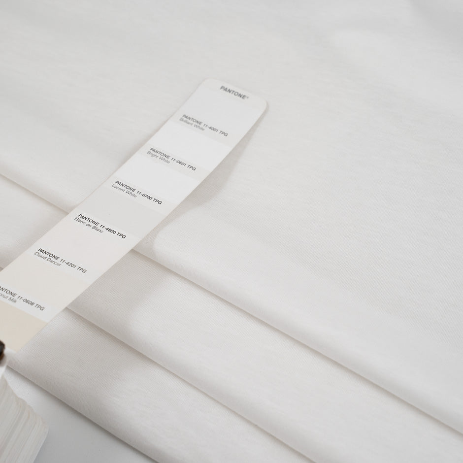Pure White Cotton Jersey Fabric by the Meter – EVA re-source