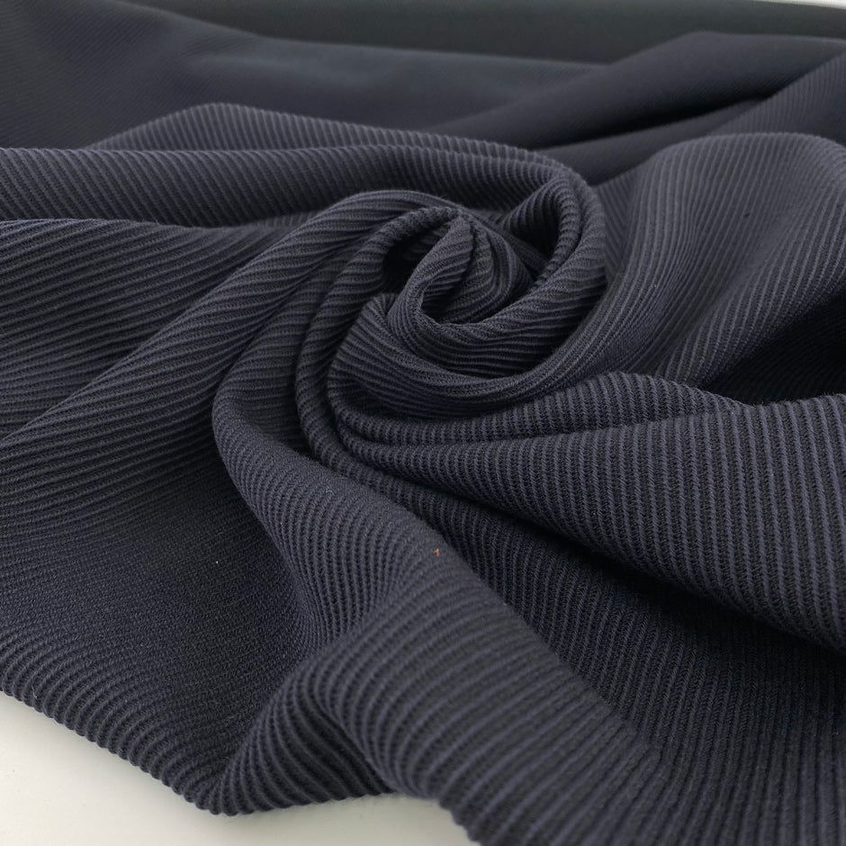 Blue Wool And Cotton Gabardine – EVA re-source
