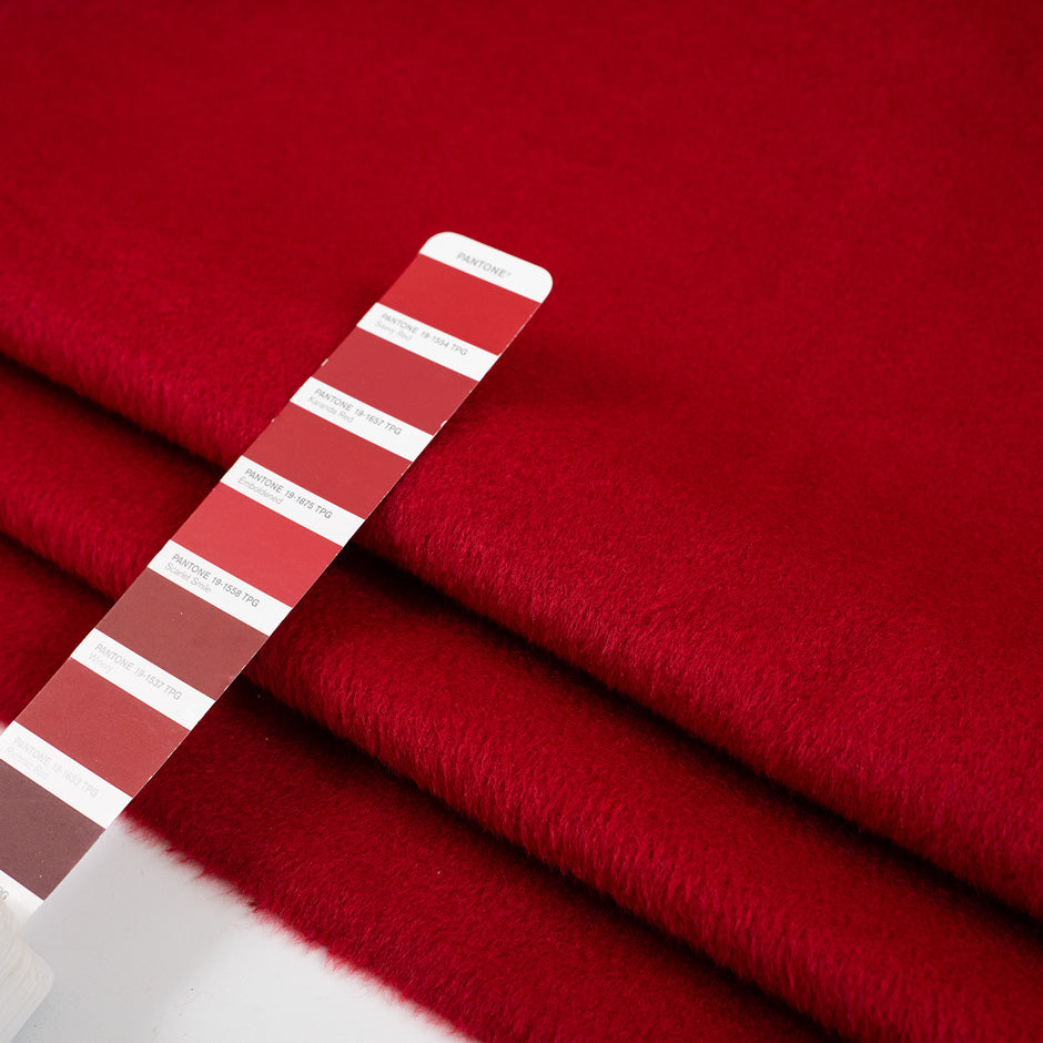 Red coat with satin fur – EVA re-source